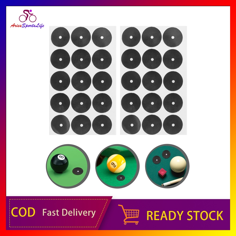 12Pcs Billiard Table Spots Billiard Spot Sticker Black Dot Stickers ...
