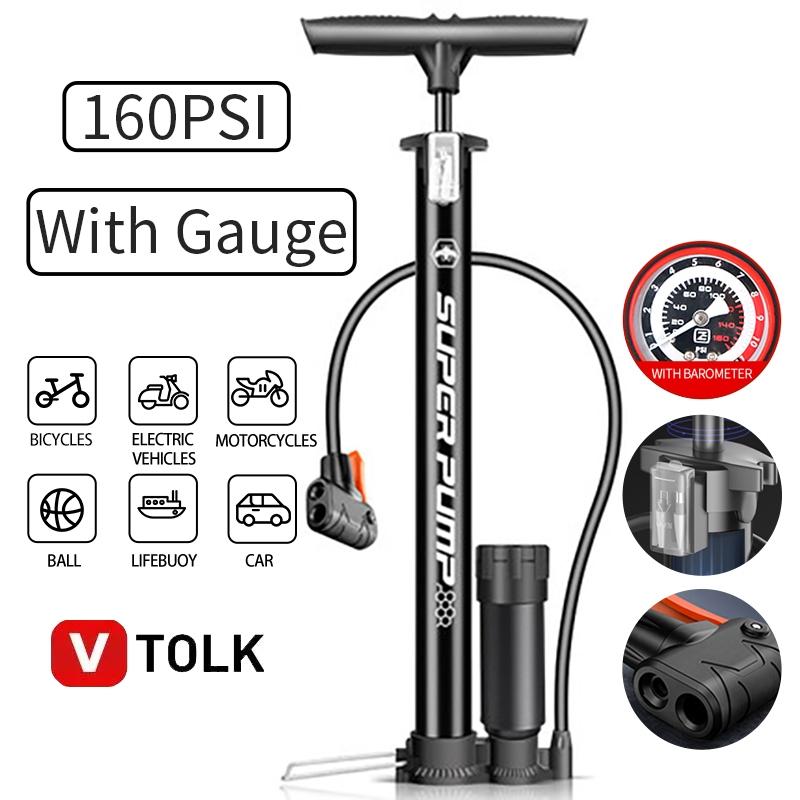 High Pressure Bike Air Pump 160PSI Motorcycle Air pump Lnflator ...