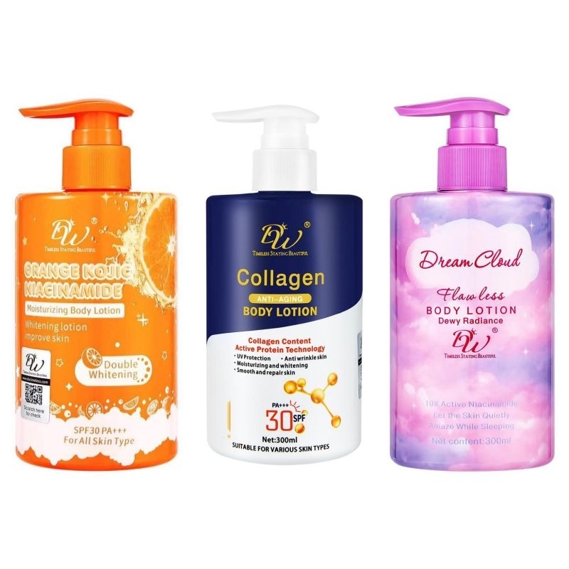 3 Bottles New DW whitening Lotion ans moisturizing hand and body lotion ...