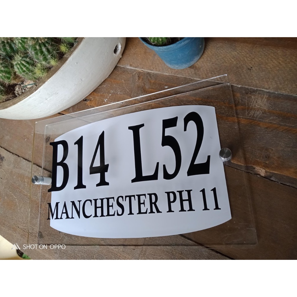 ACRYLIC Double Plate House/Address/Business/Office Signage - Custom ...