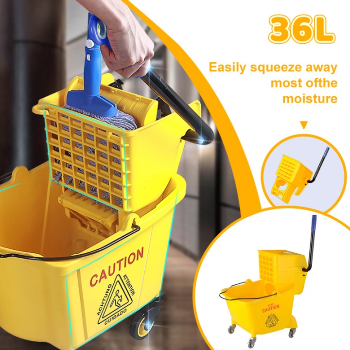 36L Thickened Mop squeezer Bucket for maid Janitorial cleaning tool Use ...