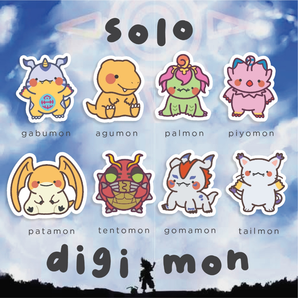 Solo / Set Digimon Waterproof Stickers | Shopee Philippines
