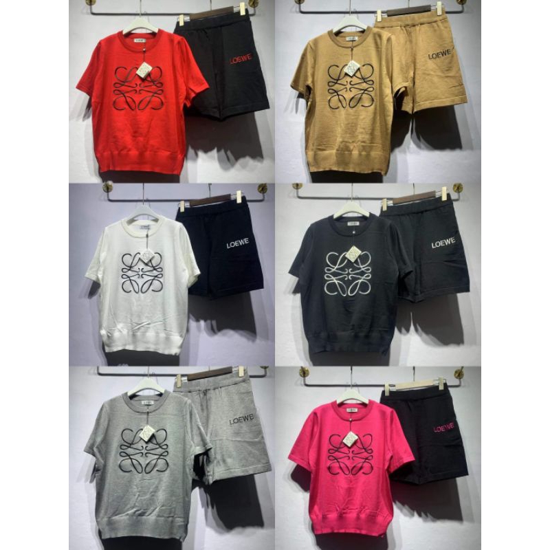 Loewe cotton knitted terno short | Shopee Philippines