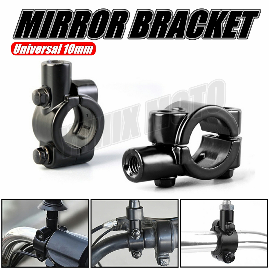 Universal Motorcycle Rearview Mirror Mount Handlebar Holder Adapter ...