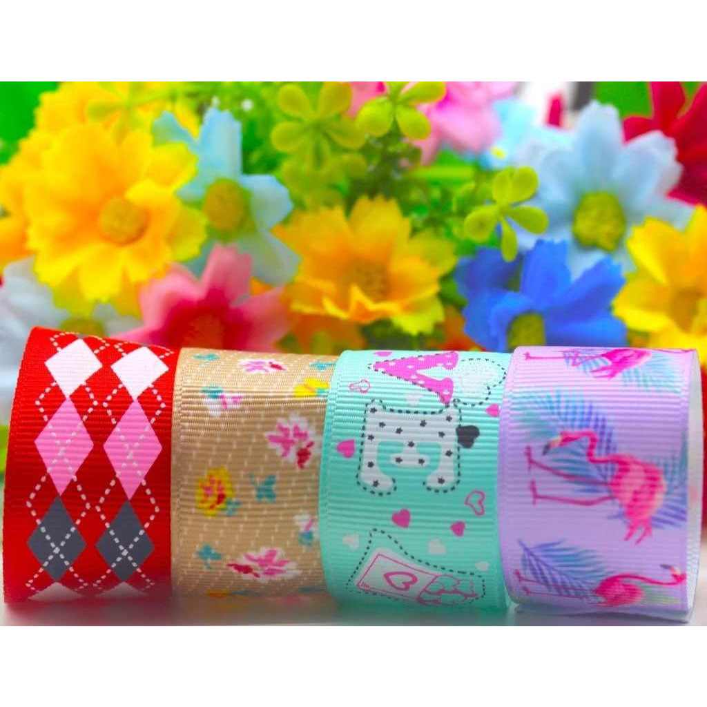 Grossgrain Ribbons with Print per yard (36 inches) | Shopee Philippines