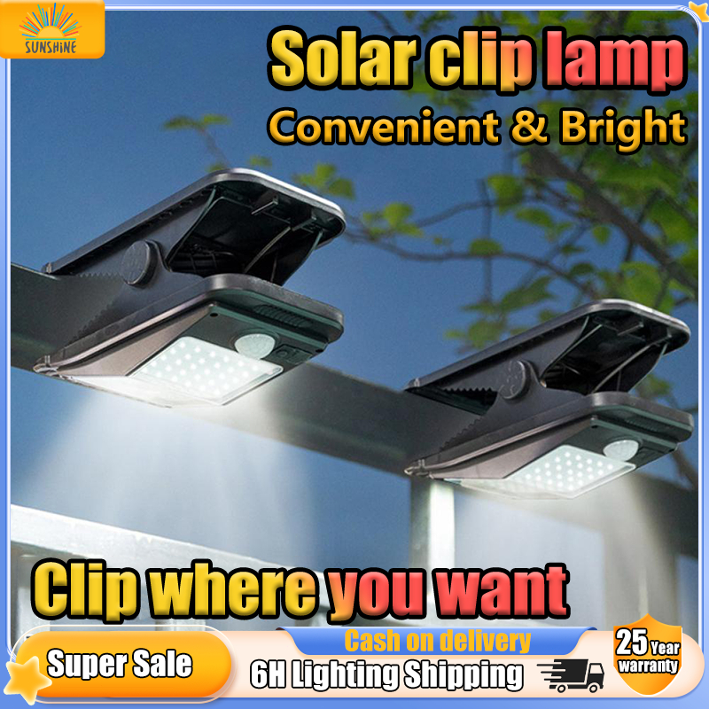 Solar Clip Light 6500K LED Outdoor Solar Wall Light Waterproof Solar ...