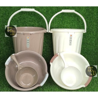 3in1 Aesthetic Bucket, Dipper, and Basin Set Trio UNIGLOBAL MOCHA SET ...