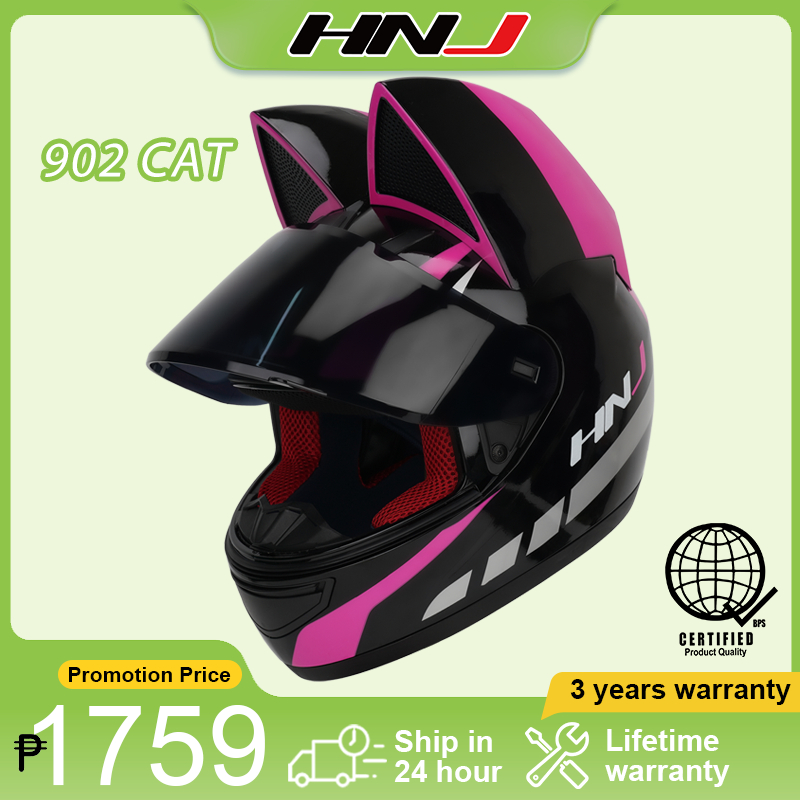HNJ 902 cat helmet for women full face couple pink with icc for ...