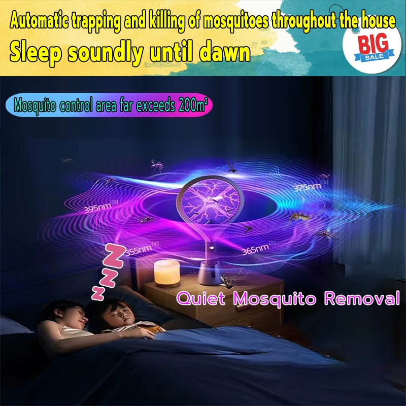 2in1 Electric Bug Zapper Racket High Voltage High Capacity Battery USB ...