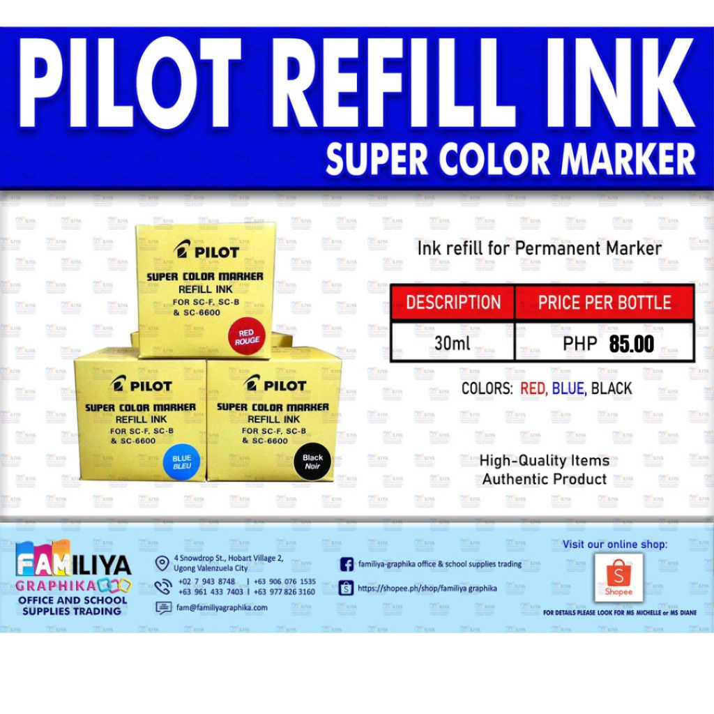 Pilot-Refill-Ink-Super-Color-Marker | Shopee Philippines