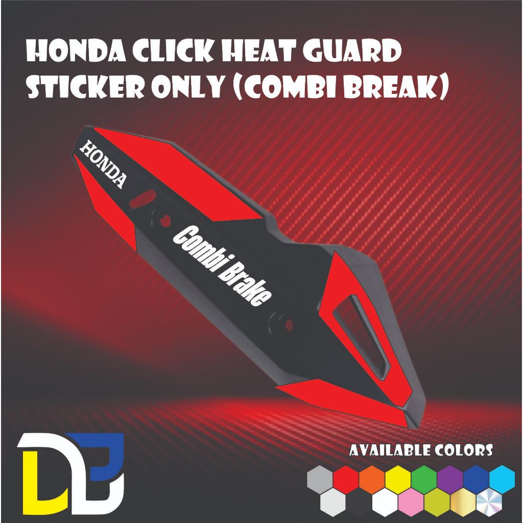 honda click v2 v3 heat guard combi break STICKER ONLY no heatguard ...