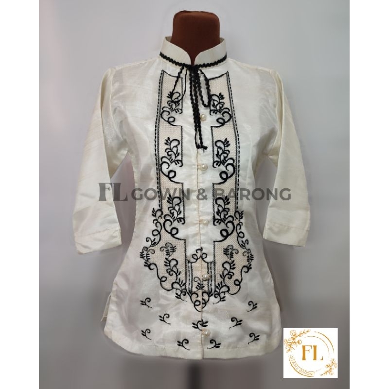 Ladies Barong 3/4 Sleeves Modern Ladies Barong Medium | Shopee Philippines