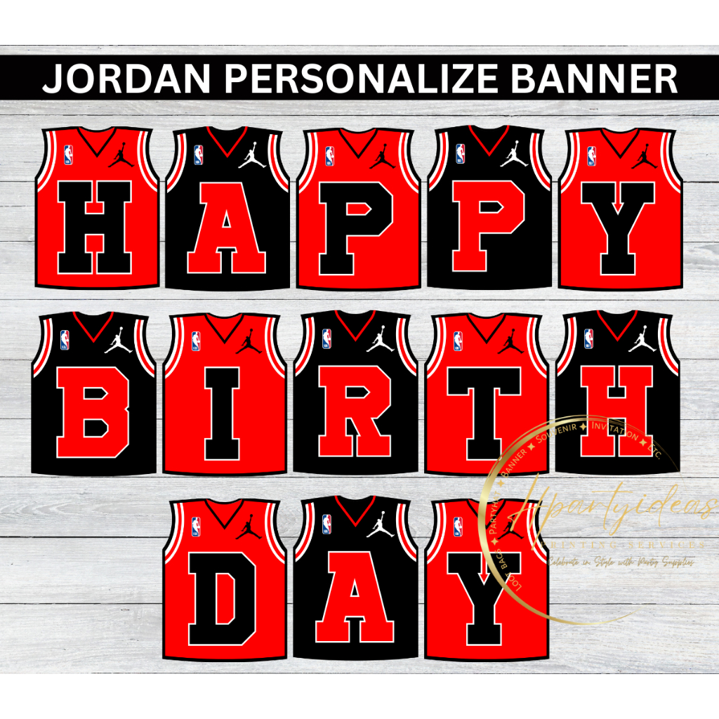 Jordan Basketball personalize Banner for backdrop party flags ...