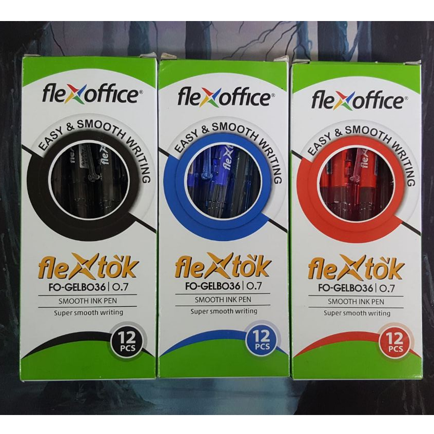 * WHOLESALE ONLY * Flextok Retractable 0.7 Smooth Ink Ballpoint Pens ...