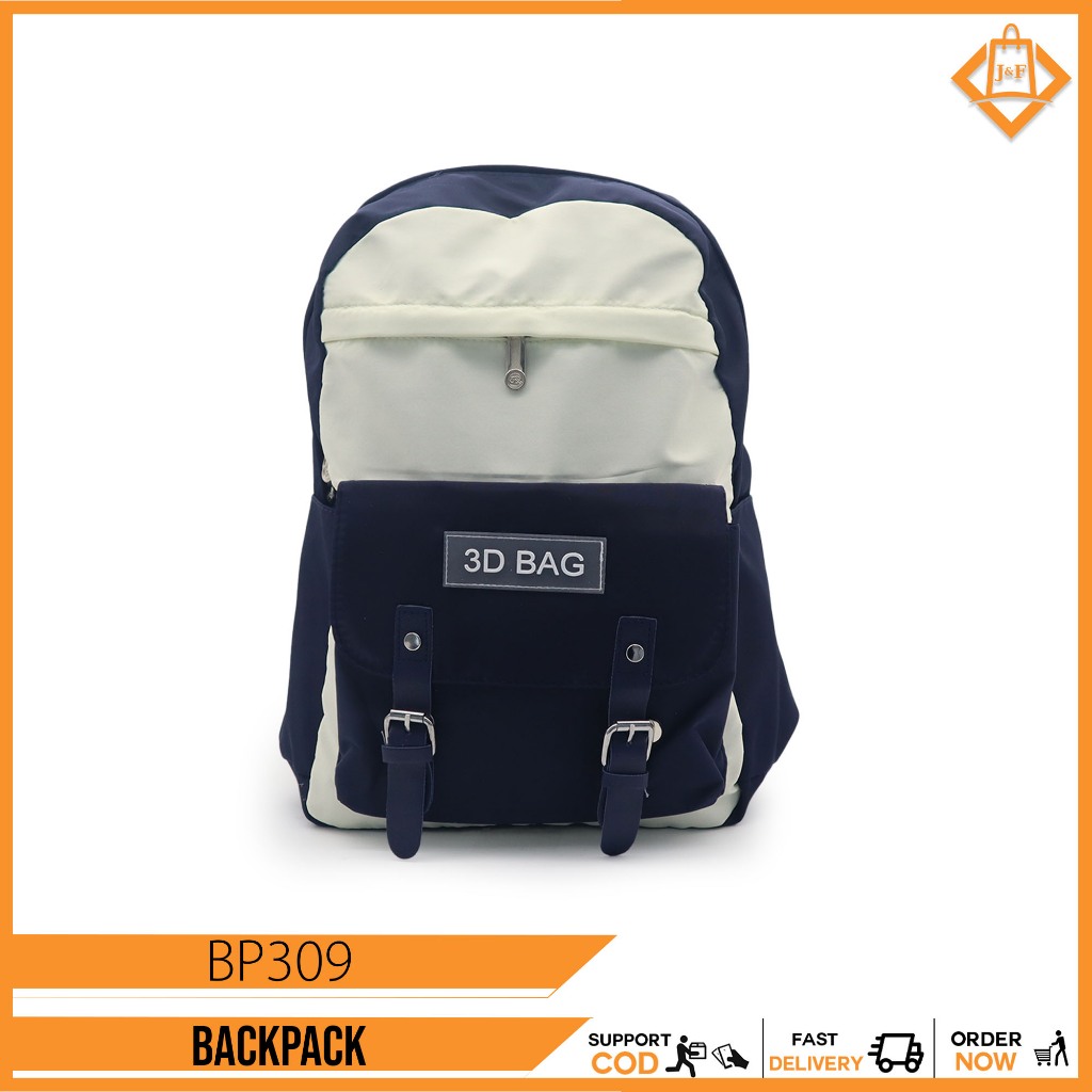 J&F Department Store 3D Bag 3 Zippers High Quality School Backpack for Men and Women BP309 ...