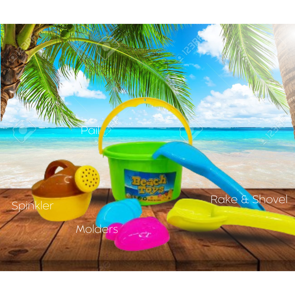 Beach Kids/Toddlers Toy (Beach Castle, Sand Wheel, Sand Bucket, Shovel ...