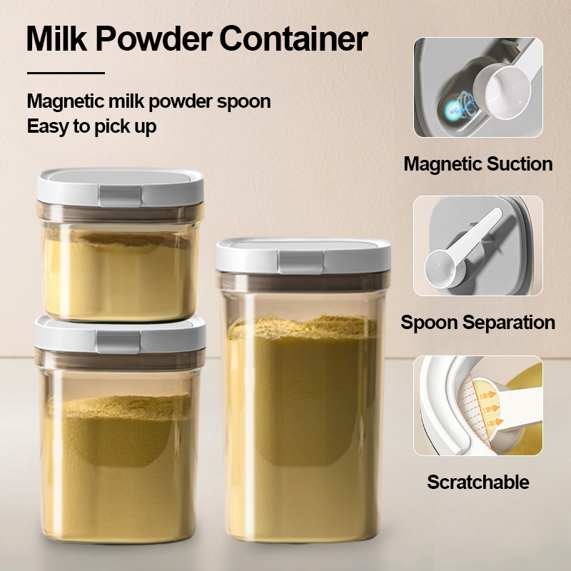1800/1300/800ML Milk Storage Container Baby Milk Powder Airtight ...