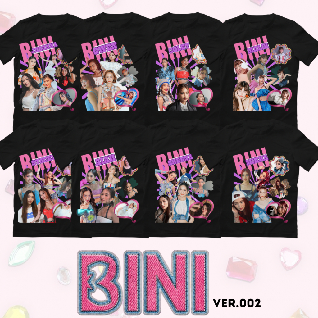 BINI SHIRT VER 2 / BINI P-POP GROUP / FAN MADE BINI SHIRT / Premium ...