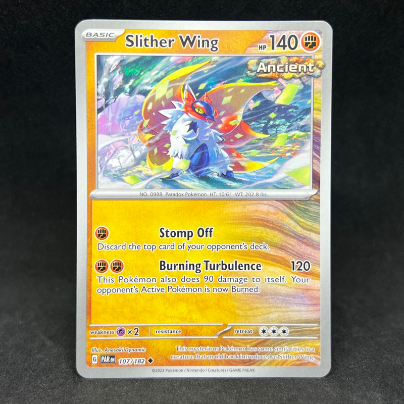 Pokemon TCG Slither Wing Uncommon 107/182 2023 Scarlet & Violet Paradox ...