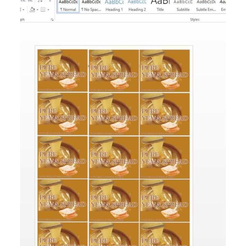 Sticker Label PURE YEMA SPREAD 15PCS (size 2.2x2.7inch) water-resistant ...