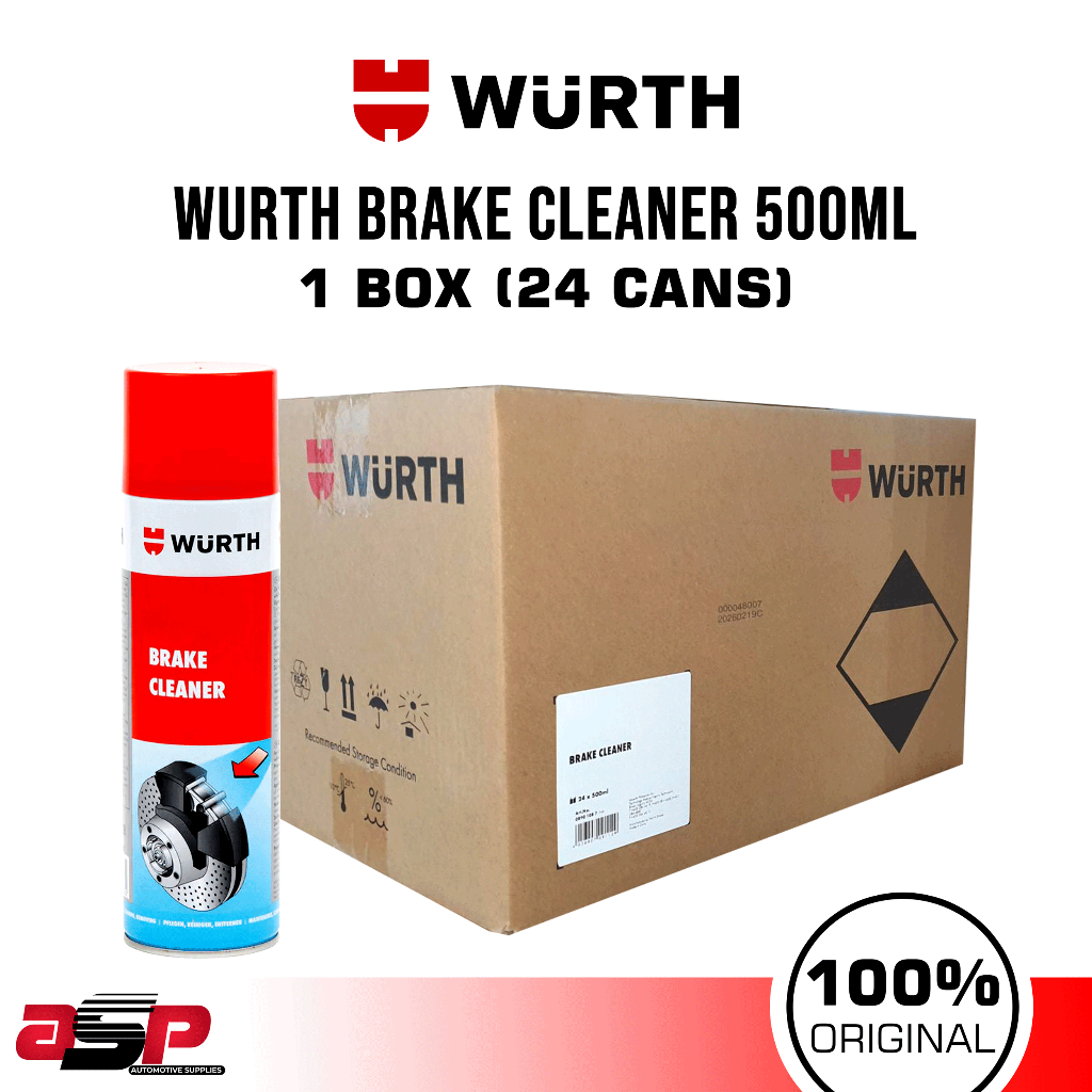 Wurth Brake Cleaner 500ml (1 BOX / 24 CANS) - Wheel Brake Cleaner ...