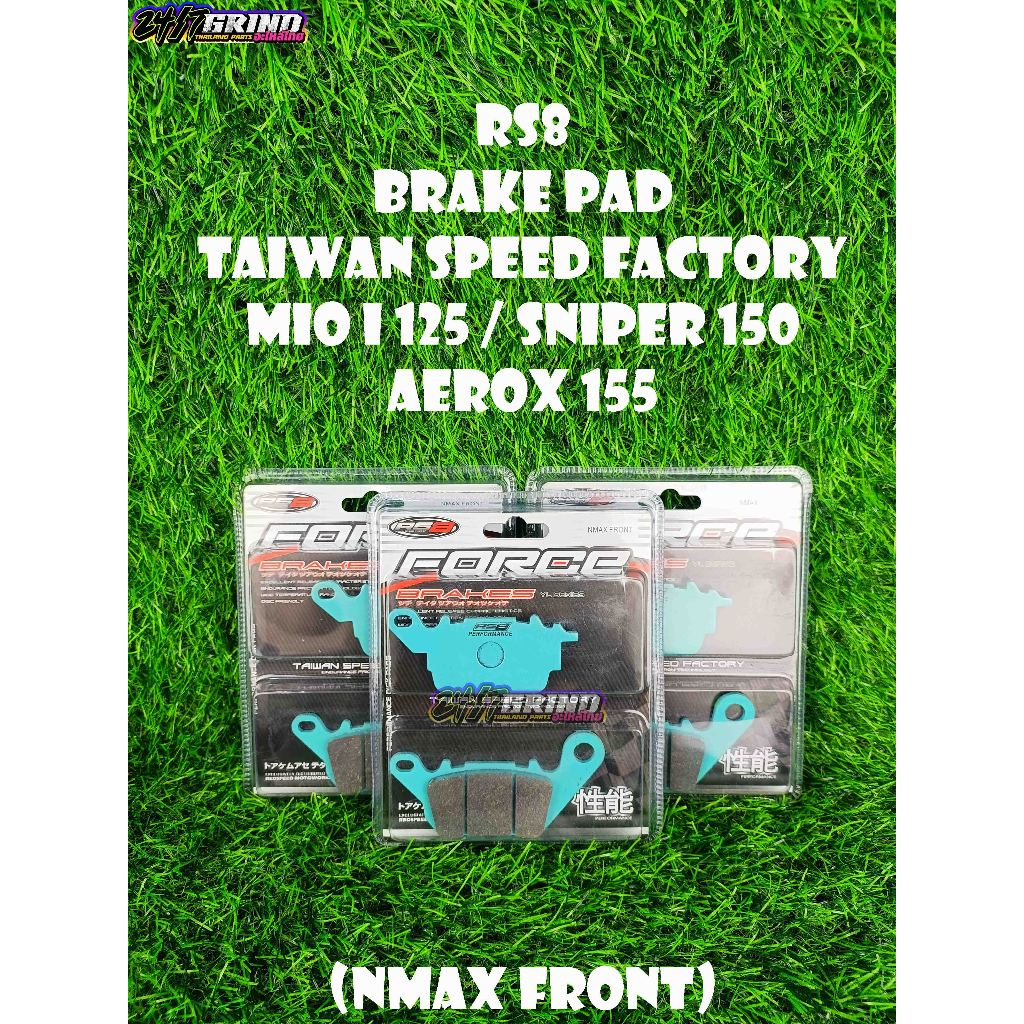 RS8 TAIWAN SPEED FACTORY BRAKE PAD YAMAHA MIO I 125 / SNIPER / AEROX ...
