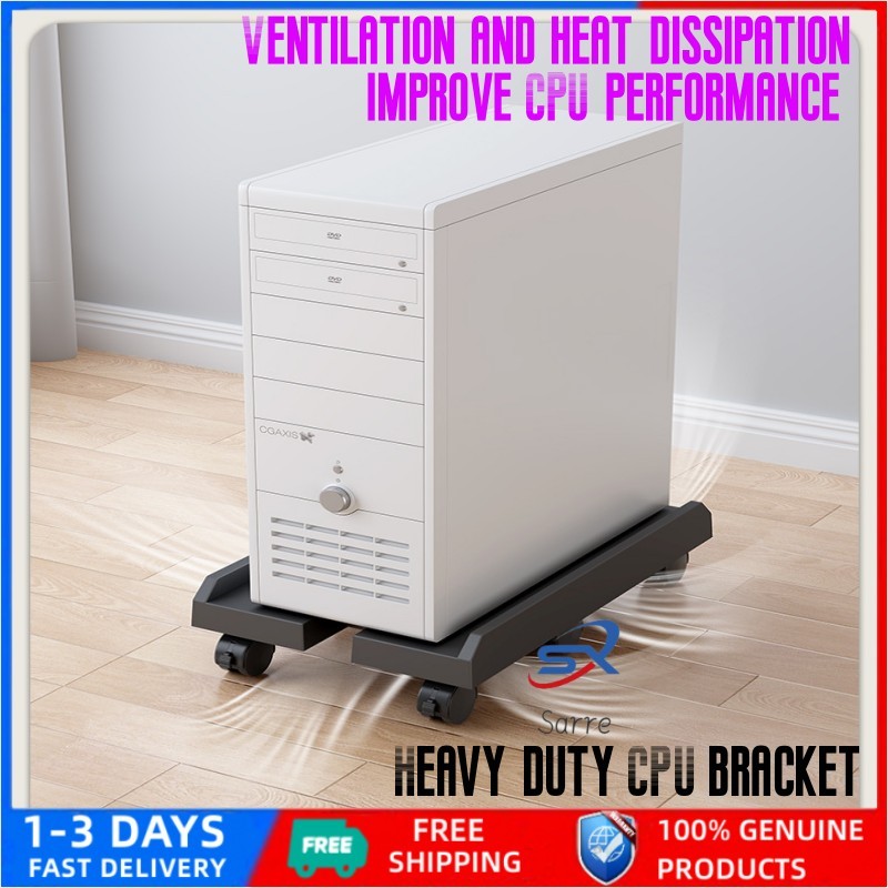 Desktop PC Stand Holder With Caster Wheels For Computer Cases Storage ...