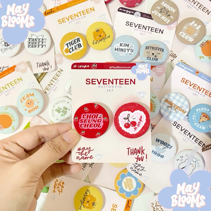 Seventeen Button Pins, Seventeen Pins, Kpop Pins 1.25” | Shopee Philippines