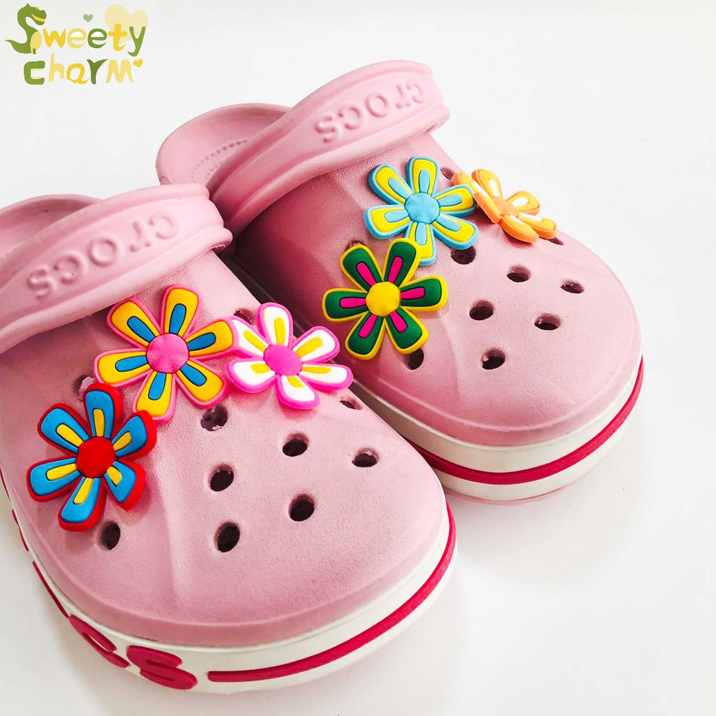 Flower Crocs Shoe Design Shoe Bags Sandal Accessories High Quality DIY ...