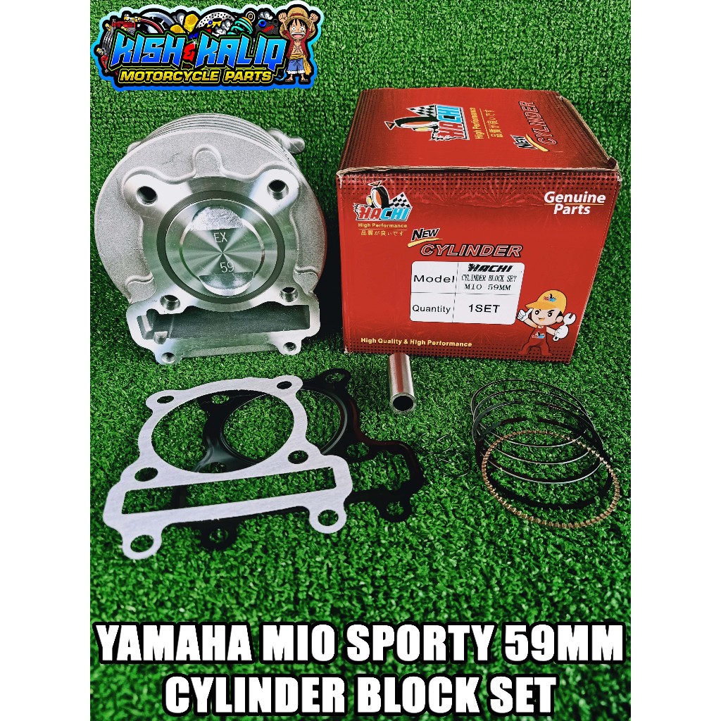 YAMAHA MIO SPORTY 59MM SEMI DOME PISTON CYLINDER BLOCK SET | Shopee ...