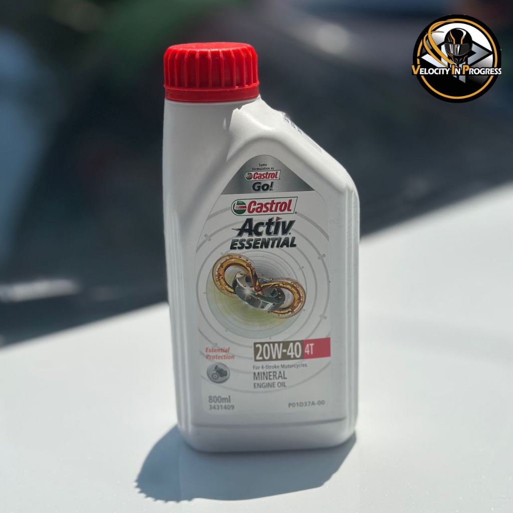CASTROL GO CASTROL ACTIV ESSENTIAL 800ML / 1LITER MINERAL MOTORCYLE OIL ...