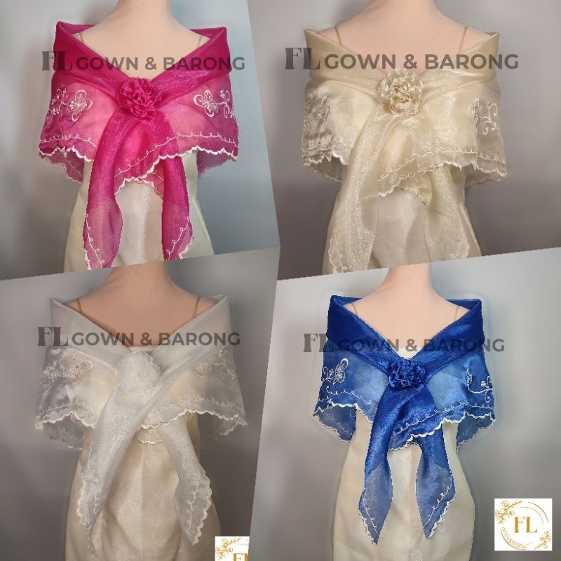 XA01 Alampay for Adult with Free Brooch Modern Filipiniana Modern ...