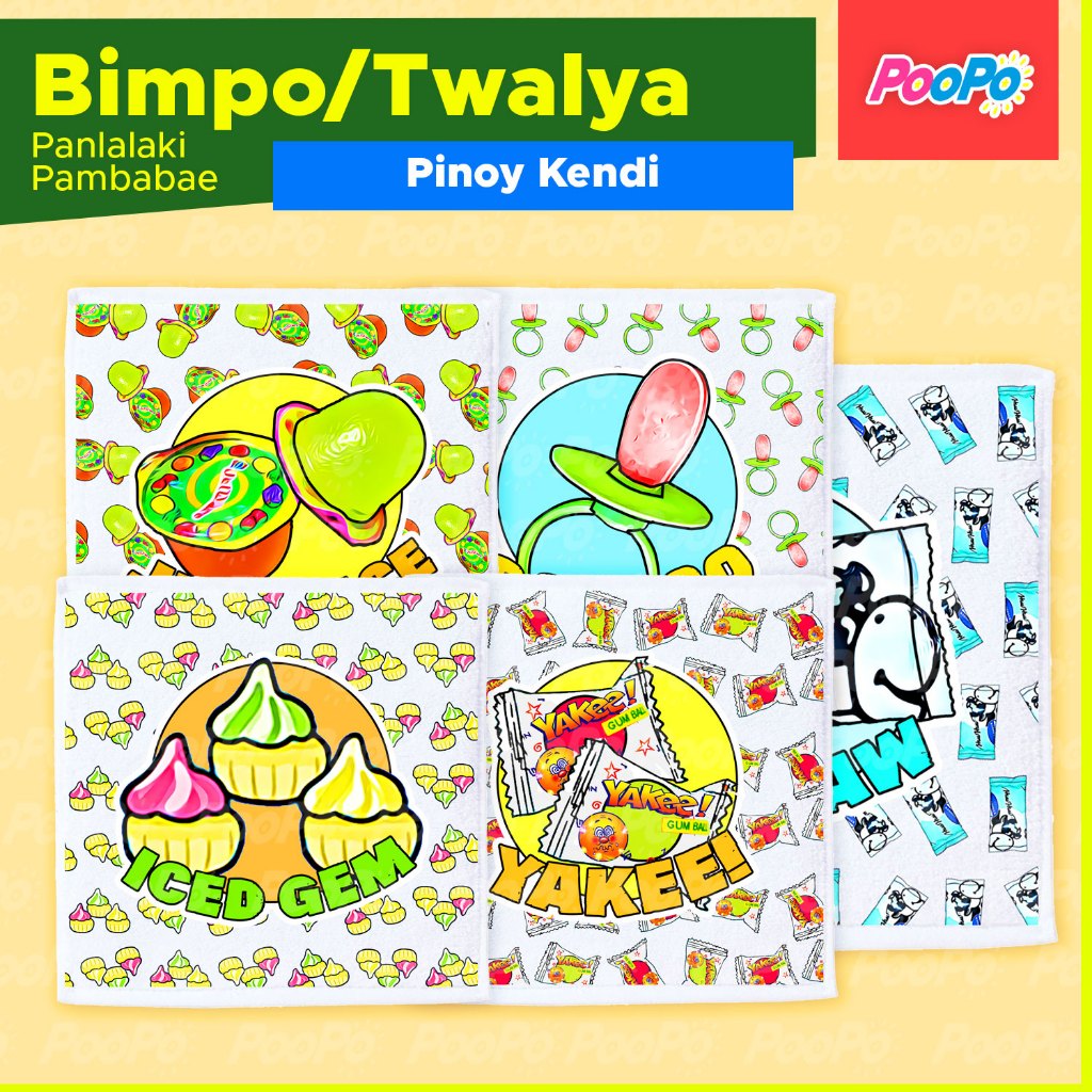 Poopo Bimpo Kids Baby Hand Towel #proudlypinoy 90s Kendi | Shopee ...