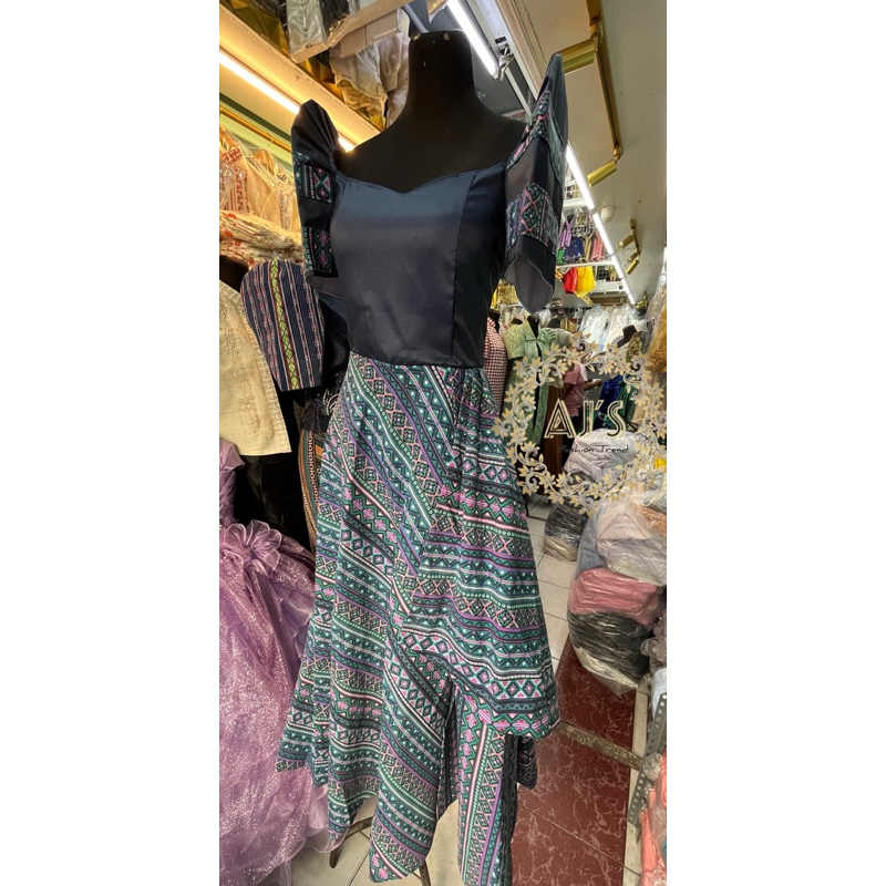 Mestiza Ethnic Modern Long Filipiniana | Shopee Philippines
