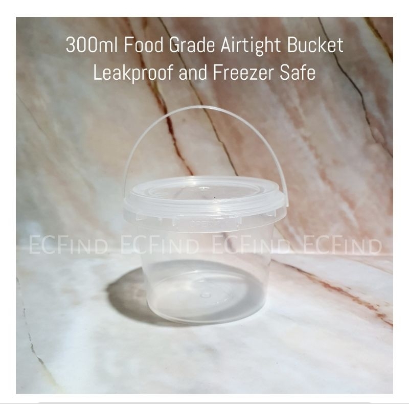 [Bulk 10pcs] XSmall 300ml Bucket with Lid Cookie Nuts Giveaway Empty ...