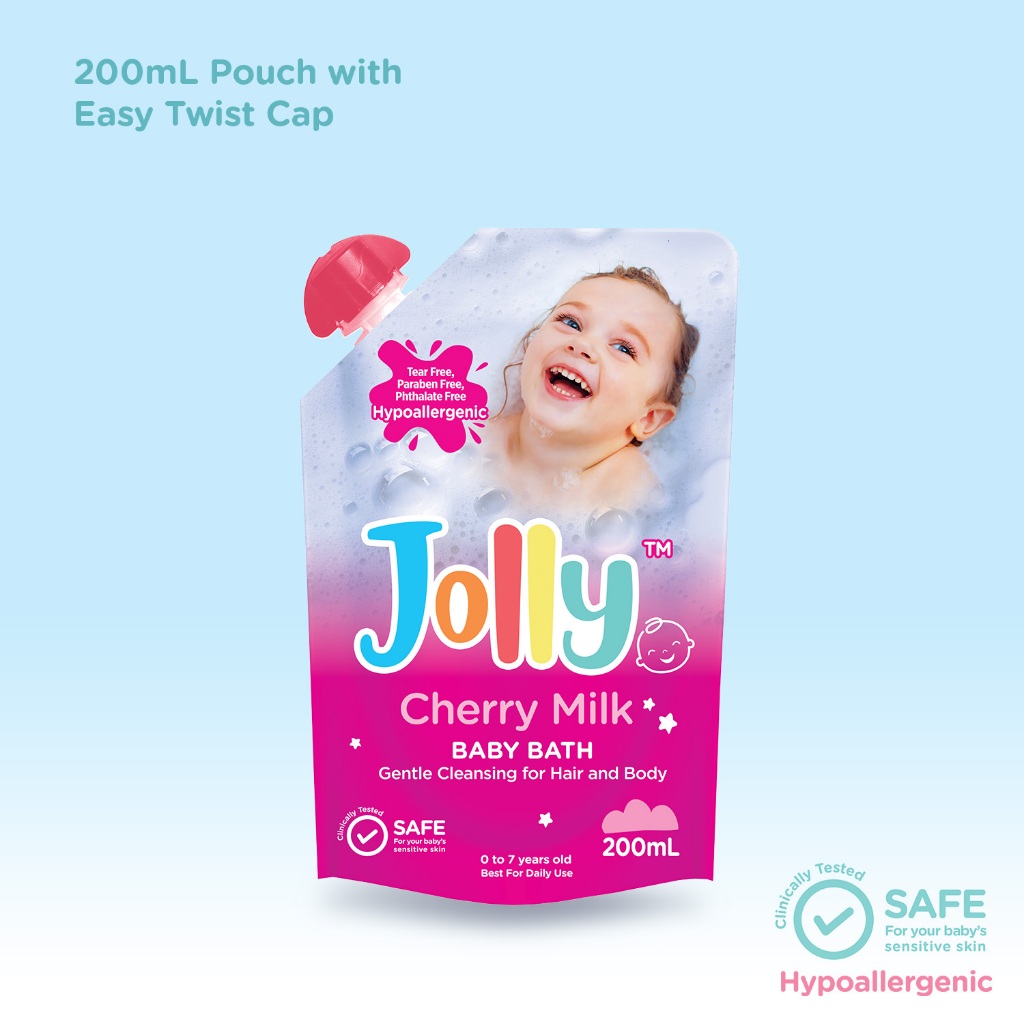 Jolly Baby Bath - Cherry Milk 200ml | Shopee Philippines