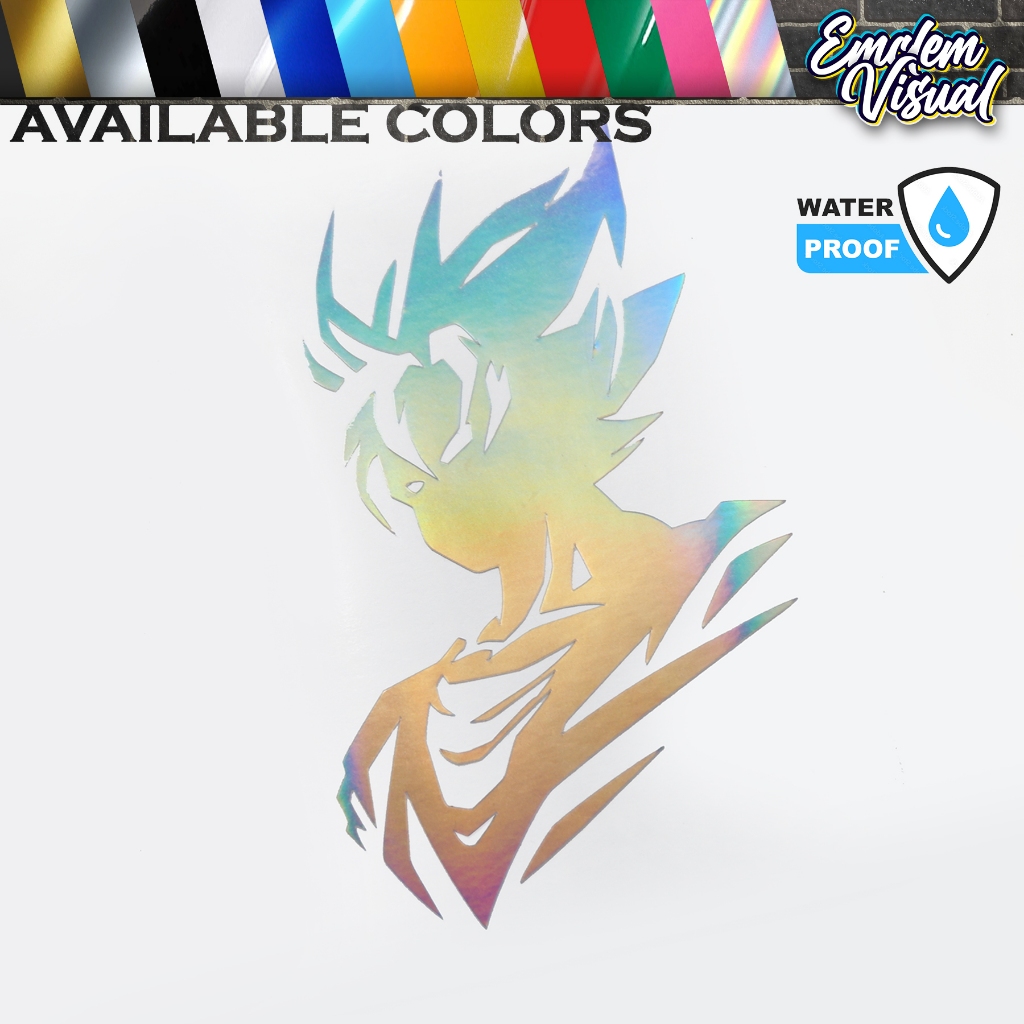 Goku WATERPROOF STICKER Super Saiyan Dragonball Z vinyl decal for car ...