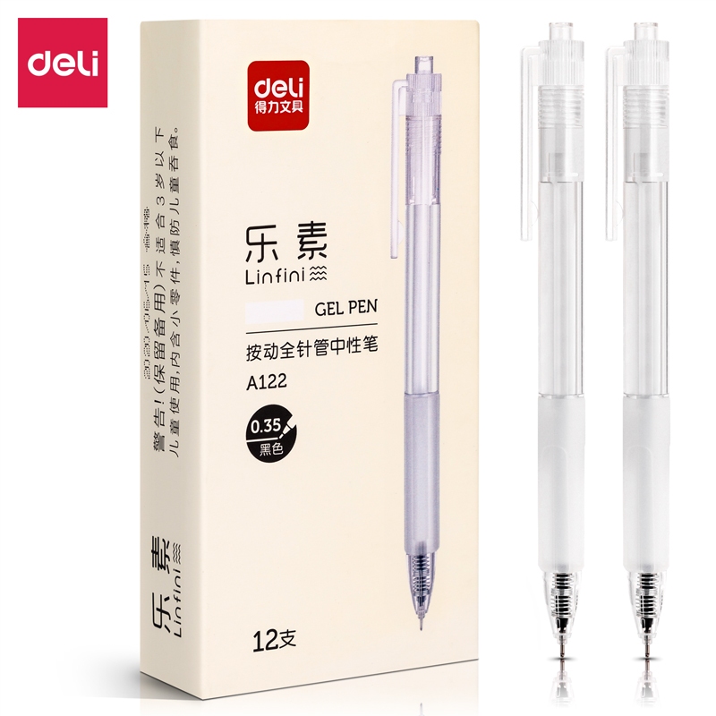Deli 12Pcs/Set Black Signature Gel Pen 0.5mm Office Ballpoint Pen ...