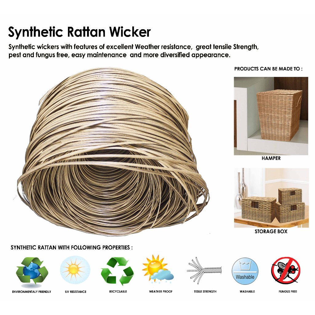 Casabella Synthetiic Rattan - Rattan Weaving Material-NTL13A, Eco ...