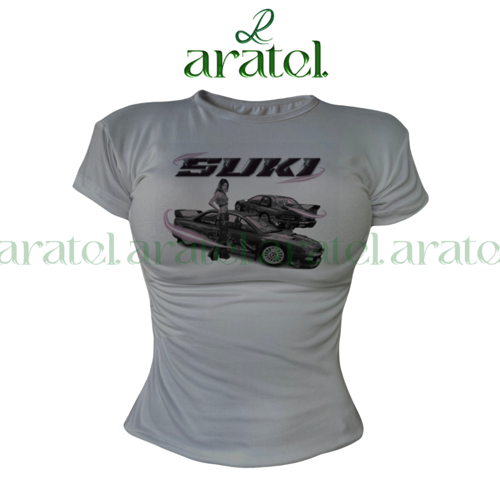 ARATEL [OFFICIAL] Gray Full Length Printed Tops (Double-lining front ...