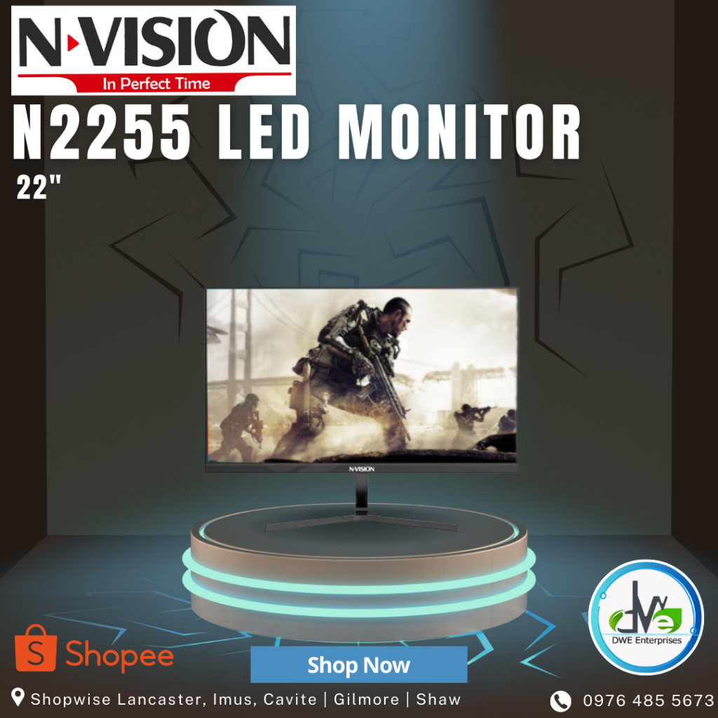Nvision N2255-B 21.5" 75HZ IPS Monitor | Shopee Philippines