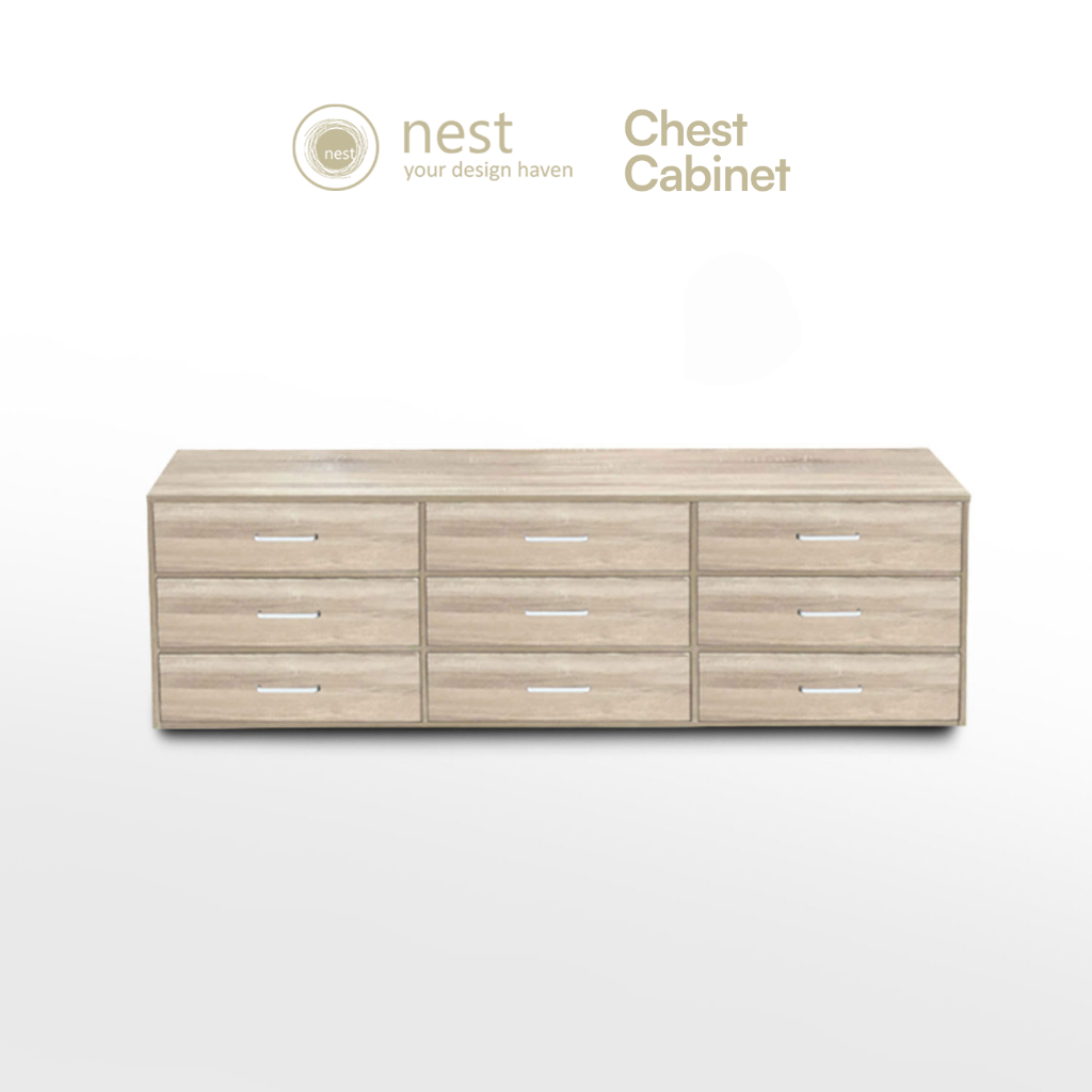 NEST DESIGN LAB 3 Layer Drawer Chest TV Cabinet 180x39x57cm | Shopee ...