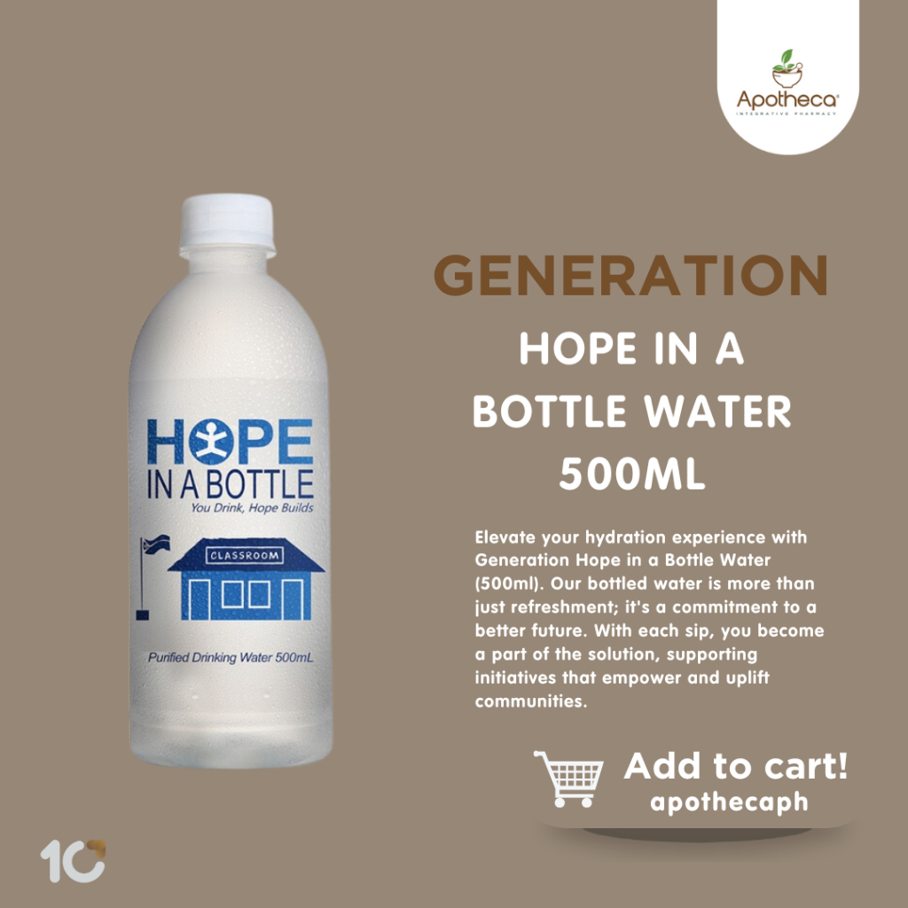 Generation Hope in a Bottle Water 500ml by apothecaph | Shopee Philippines