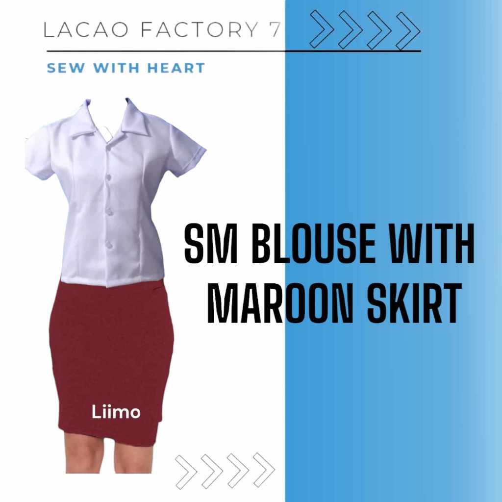 LACAOFACTORY 7 SM UNIFORM SET \ WASH AND WEAR BLOUSE AND PENCIL CUT ...