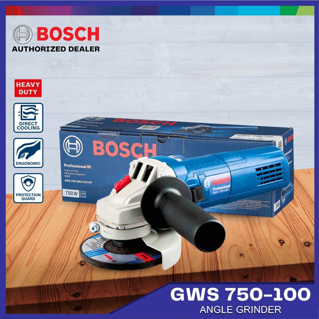 Bosch Angle Grinder GWS 750-100 4" 100mm Disc 750w. 06013940K0 Heavy ...