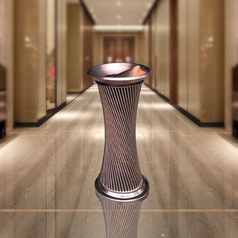 New concept trash bin, stainless steel vertical high-end office ...
