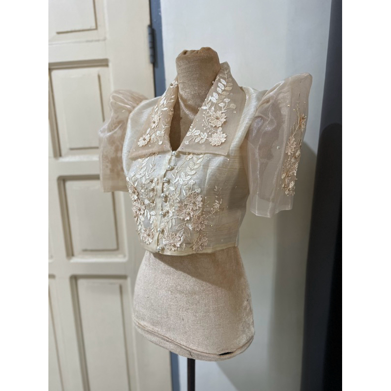 Modern Filipiniana Crop Top | Shopee Philippines