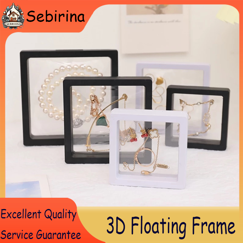 Floating Frame 3D Display Jewelry Box Suspension Storage PE Film ...