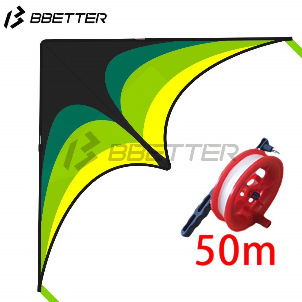 Long Tail Rainbow Kite With Kite String 50m Outdoor Kites Flying Toys ...