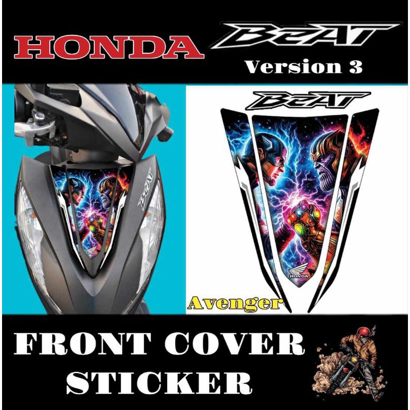 Honda Beat Version 3 Front Cover Sticker and Customize Design | Shopee ...